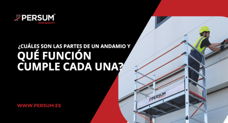 ¿Cuáles son las partes de un andamio y qué función cumple cada una?